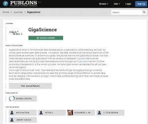 Research in progress blog GigaScience: Helping reviewers get credit ...